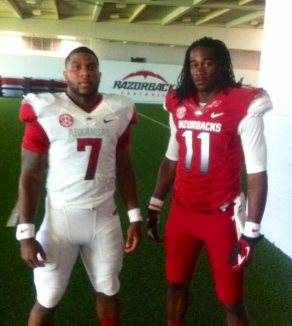 Arkansas Razorbacks Model Their Red and White Uniforms – SportsLogos ...
