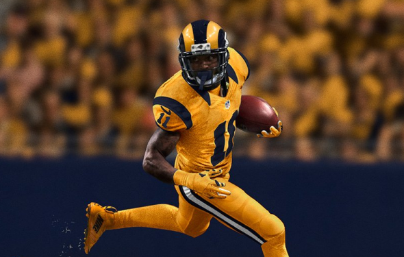St. Louis Rams go extra yellow with their field design for Color Rush ...