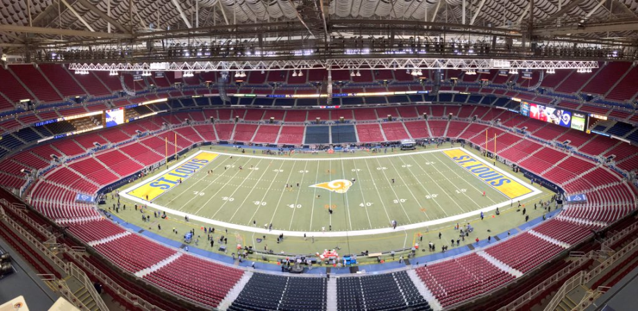 St. Louis Rams go extra yellow with their field design for Color Rush ...