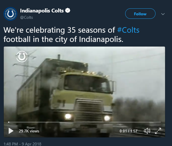 Colts celebrate 35 seasons in Indianapolis with commemorative logo ...