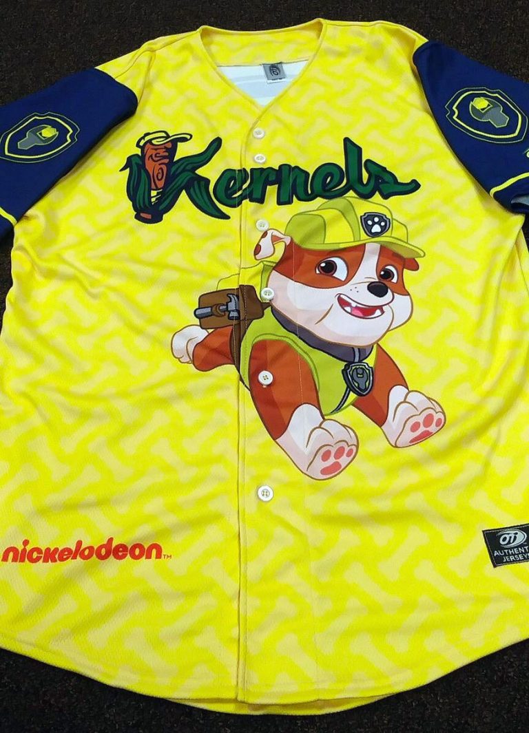 Rubble Hits a Double! Paw Patrol Jerseys tonight in Iowa – SportsLogos ...
