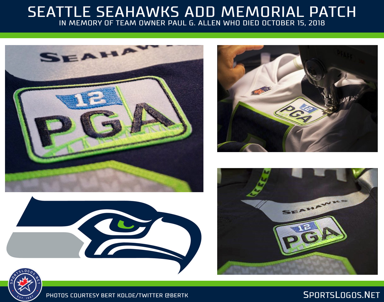 Seahawks add a “PGA” Patch for Remainder of 2018 Season – SportsLogos ...