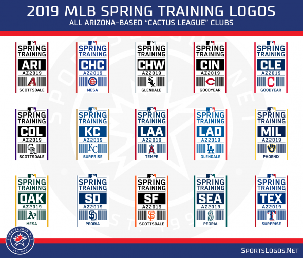 2019 Spring Training Logos and Caps for all 30 Teams – SportsLogos.Net News