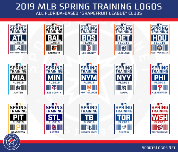 2019 Spring Training Logos and Caps for all 30 Teams – SportsLogos.Net News