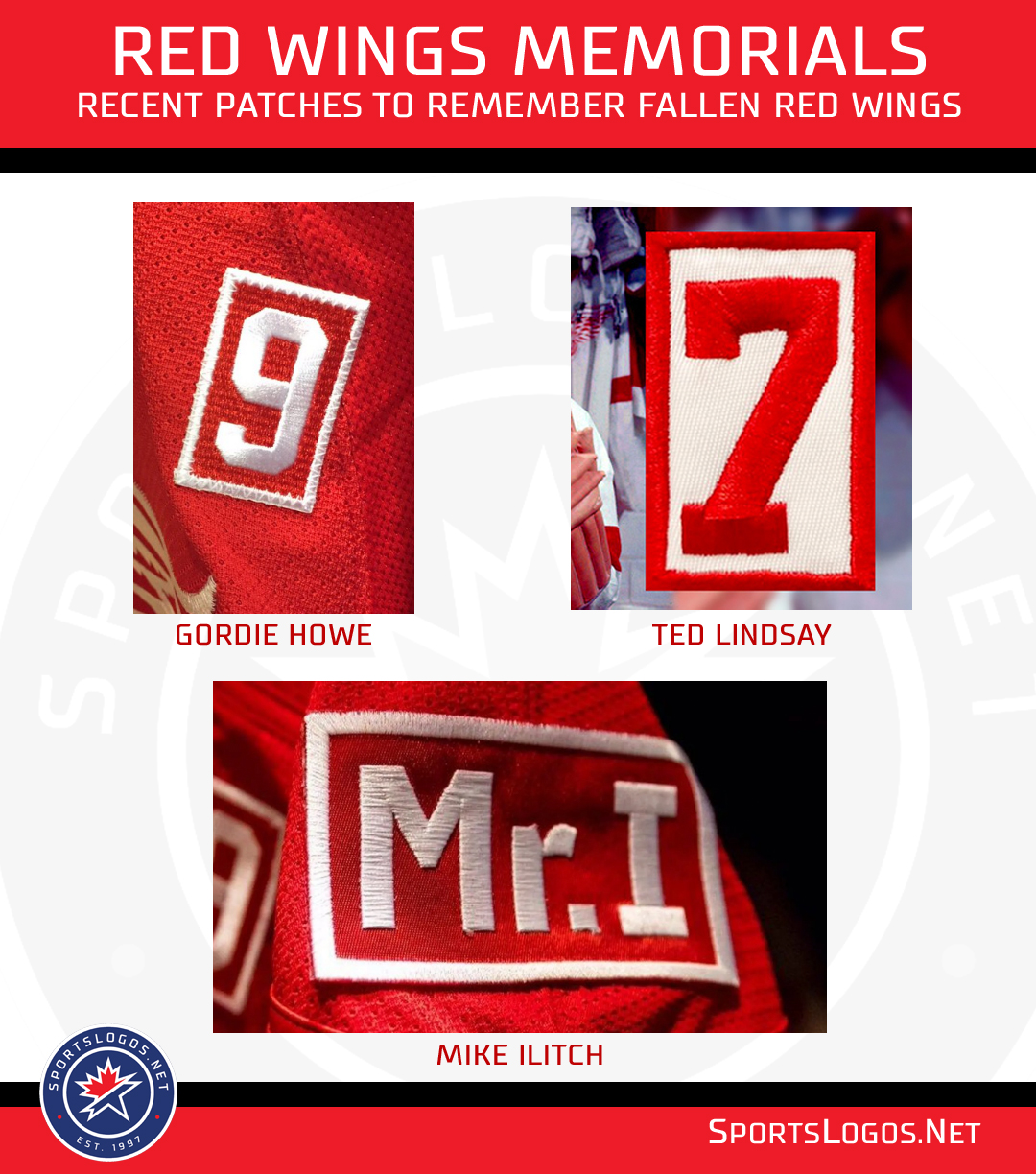 Logopinion: Detroit Red Wings Memorial Patches – SportsLogos.Net News