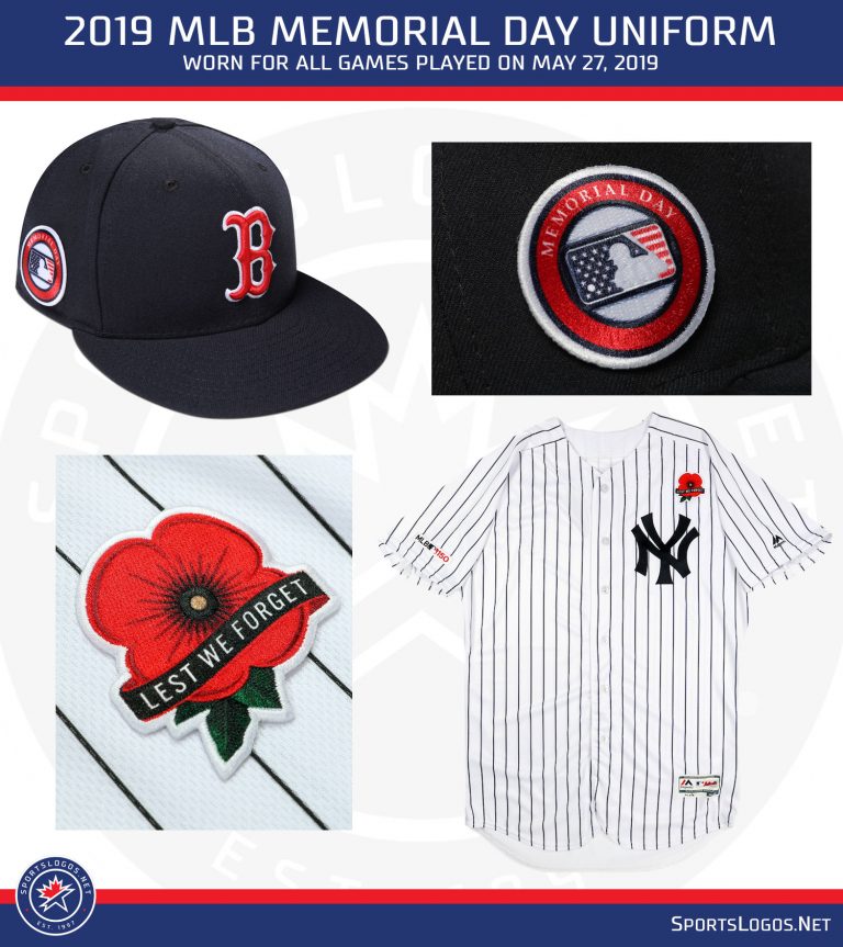Poppy Flower Patches as MLB Marks Memorial Day 2019 – SportsLogos.Net News