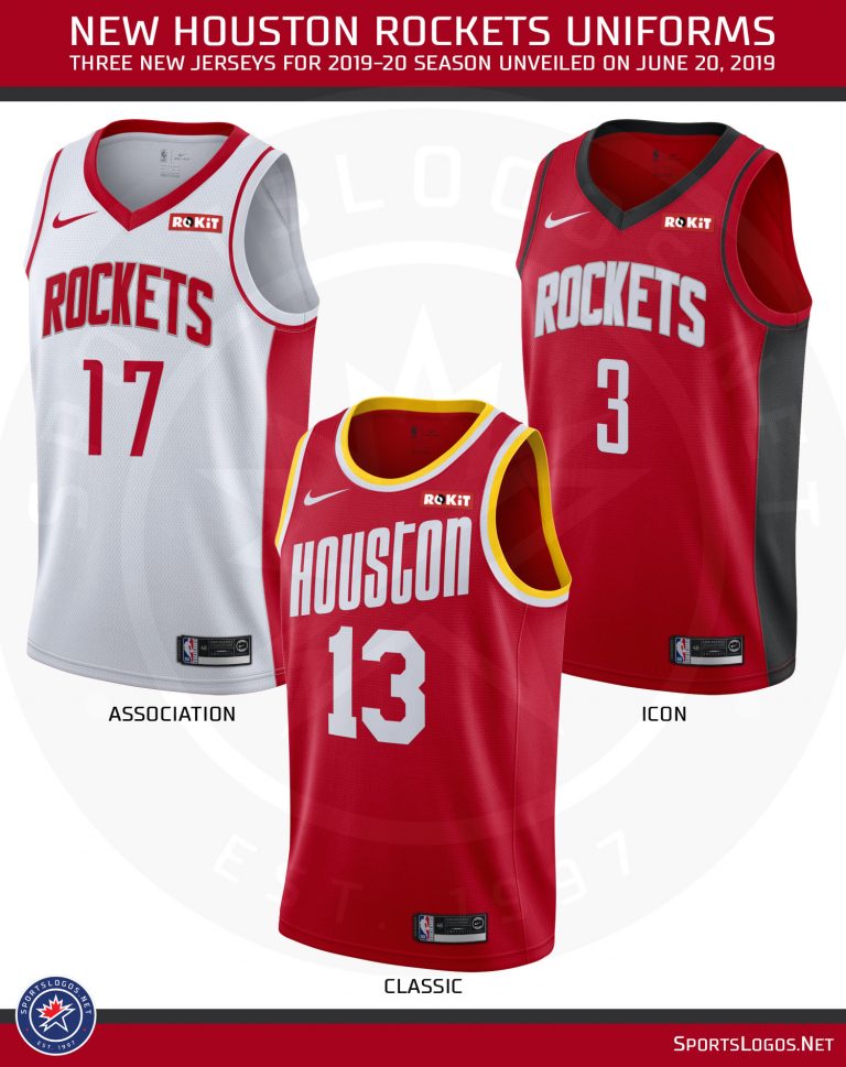 Houston Rockets Unveil New Uniforms, Bring Back Classic Look for 2020 – SportsLogos.Net News