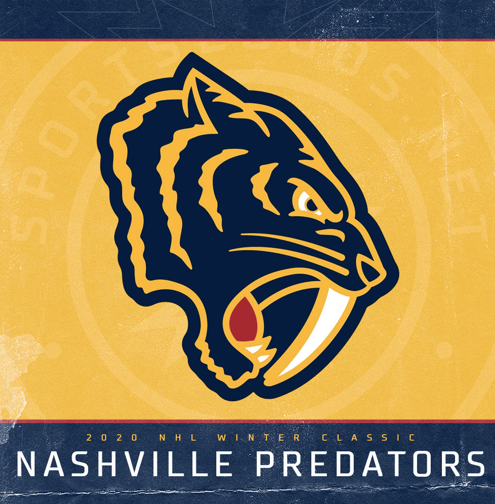 Nashville Predators Faux It Back for 2020 Winter Classic Logo ...