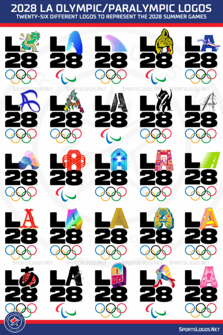 Twenty-Six Logos Unveiled for 2028 LA Olympics, Paralympics ...