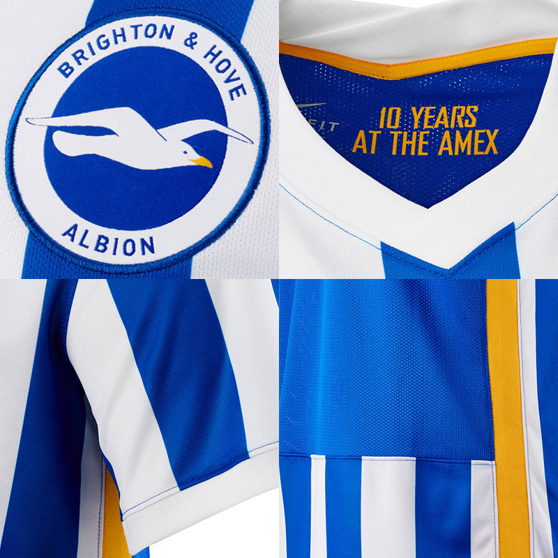 Brighton & Hove Albion Debut 2021-22 Home Kit Against Manchester City ...