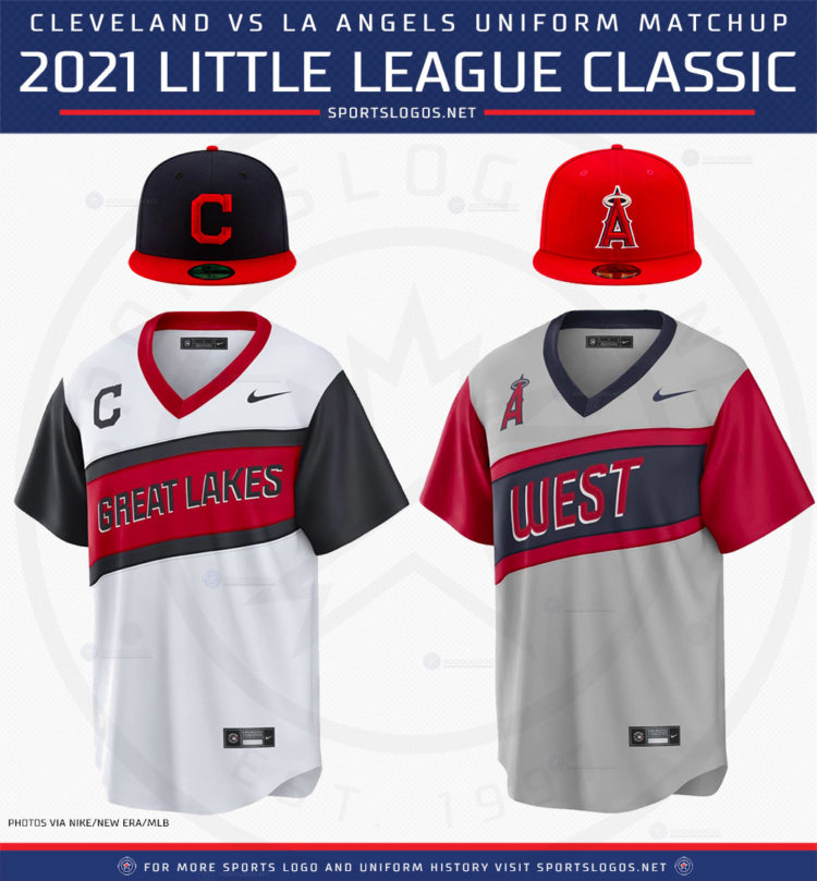 Cleveland, Angels Reveal 2021 Little League Classic Uniforms: Great ...