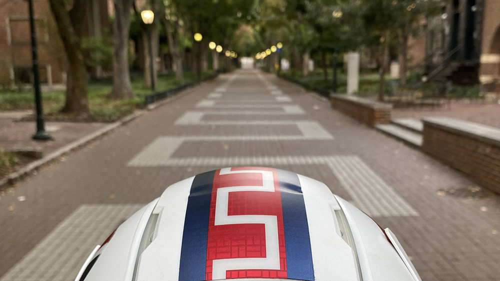 Penn Quakers Wear New White Helmet Design With Locust Walk Stripe ...