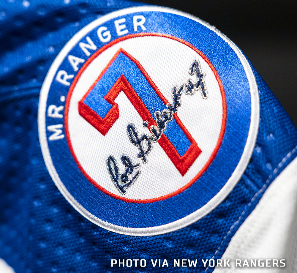 New York Rangers Add a Memorial Patch for Rod Gilbert – SportsLogos.Net ...