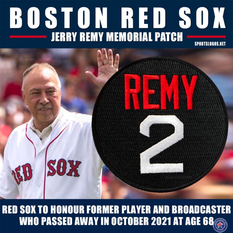 Red Sox to Honour Jerry Remy with Memorial Patch in 2022 – SportsLogos ...