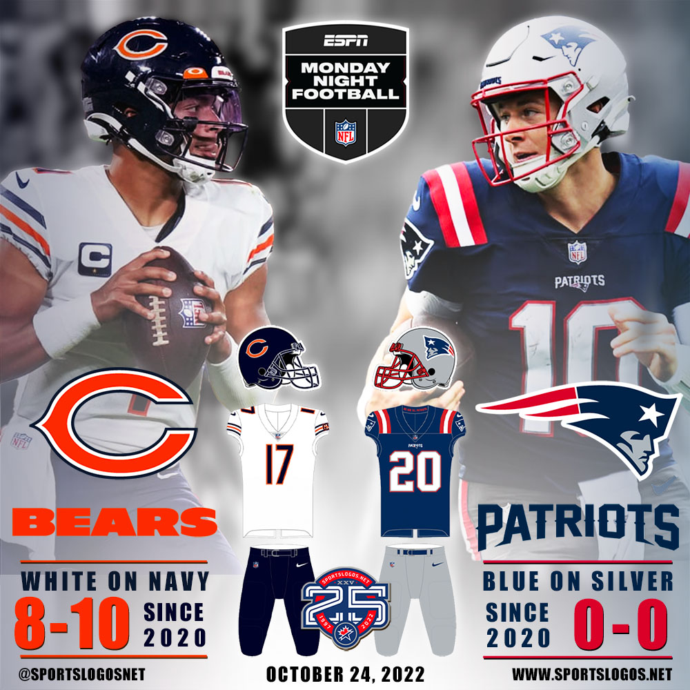 Patriots Bring Back Silver Pants Vs. Bears On Monday Night Football ...