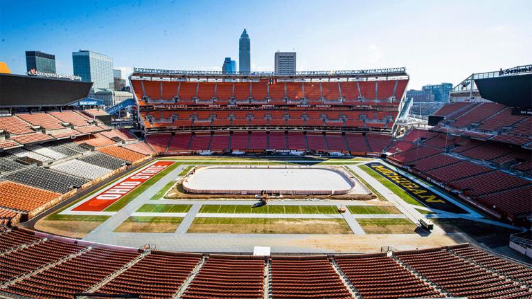 FirstEnergy Stadium Paints Ohio State, Michigan End Zones For “Faceoff ...