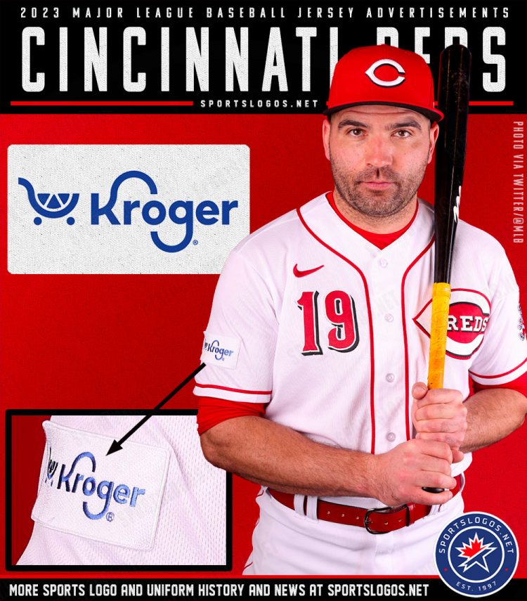Cincinnati Reds Add Kroger Logo to Jersey Sleeves – SportsLogos.Net News