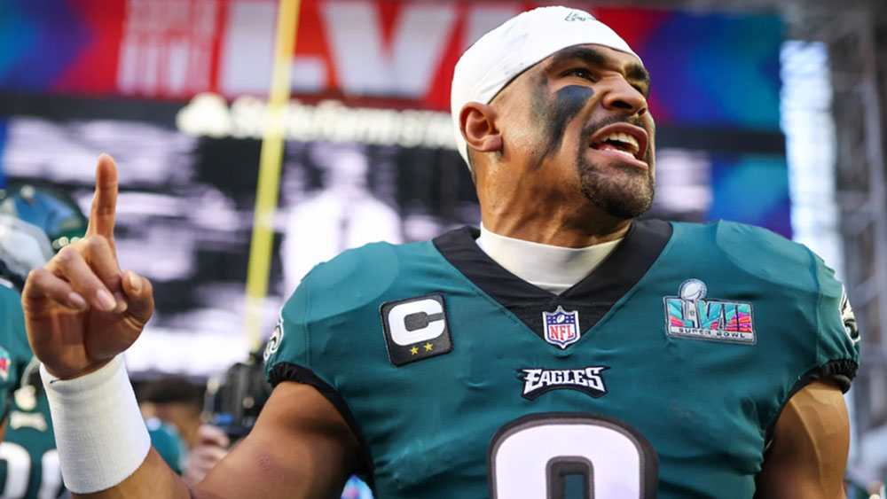 Photo courtesy of @Eagles on Twitter/Illustration by Andrew Lind.