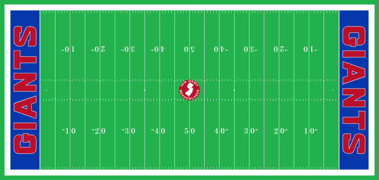 New York Giants Add Logo To 50-Yard Line At MetLife Stadium ...