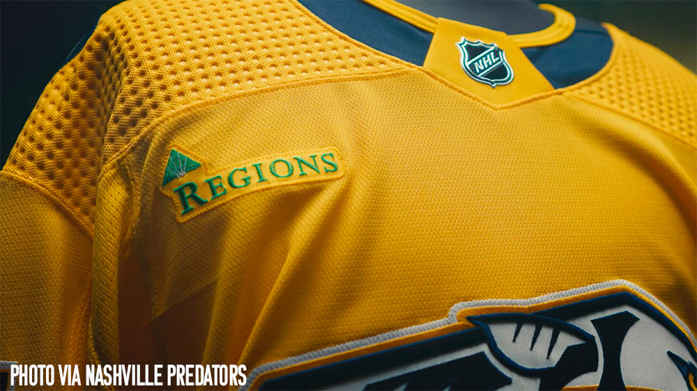 The patch will also appear on the Predators road white sweaters (Photo ...