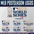 Gold and silver swap throughout the rounds of the 2023 Postseason logos