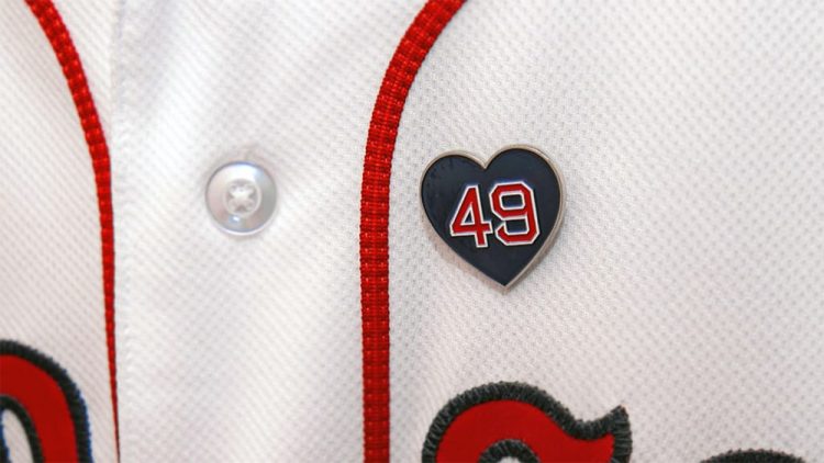 Fans attending the home opener will receive a #49 heart pin (photo Red Sox)