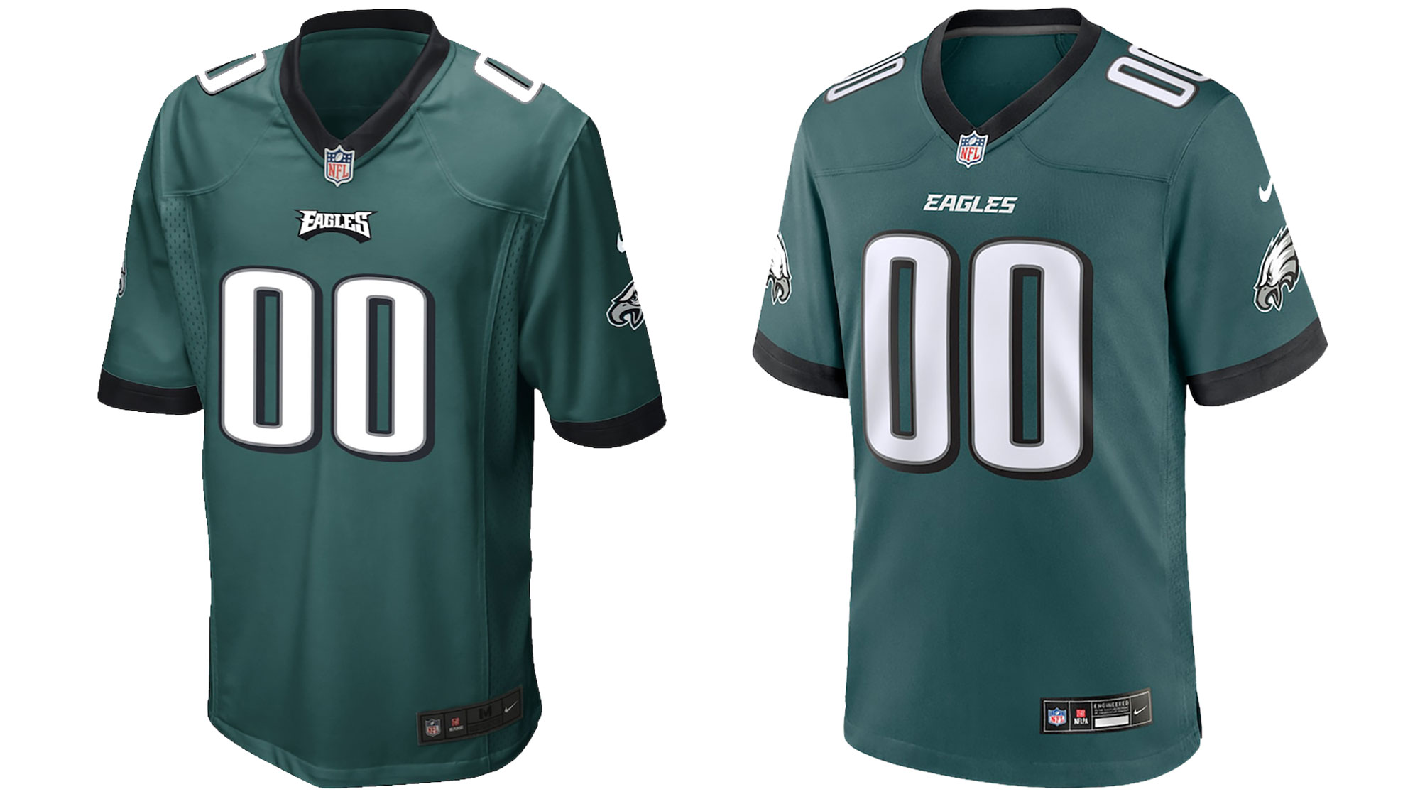Old wordmark on left, new wordmark on right – courtesy of Fanatics.