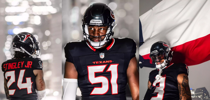Houston Texans Unveil Four New Uniforms, Two New Helmets