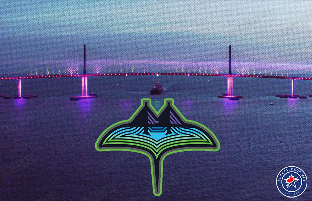 The new City Connect cap logo incorporates the Sunshine Skyway Bridge