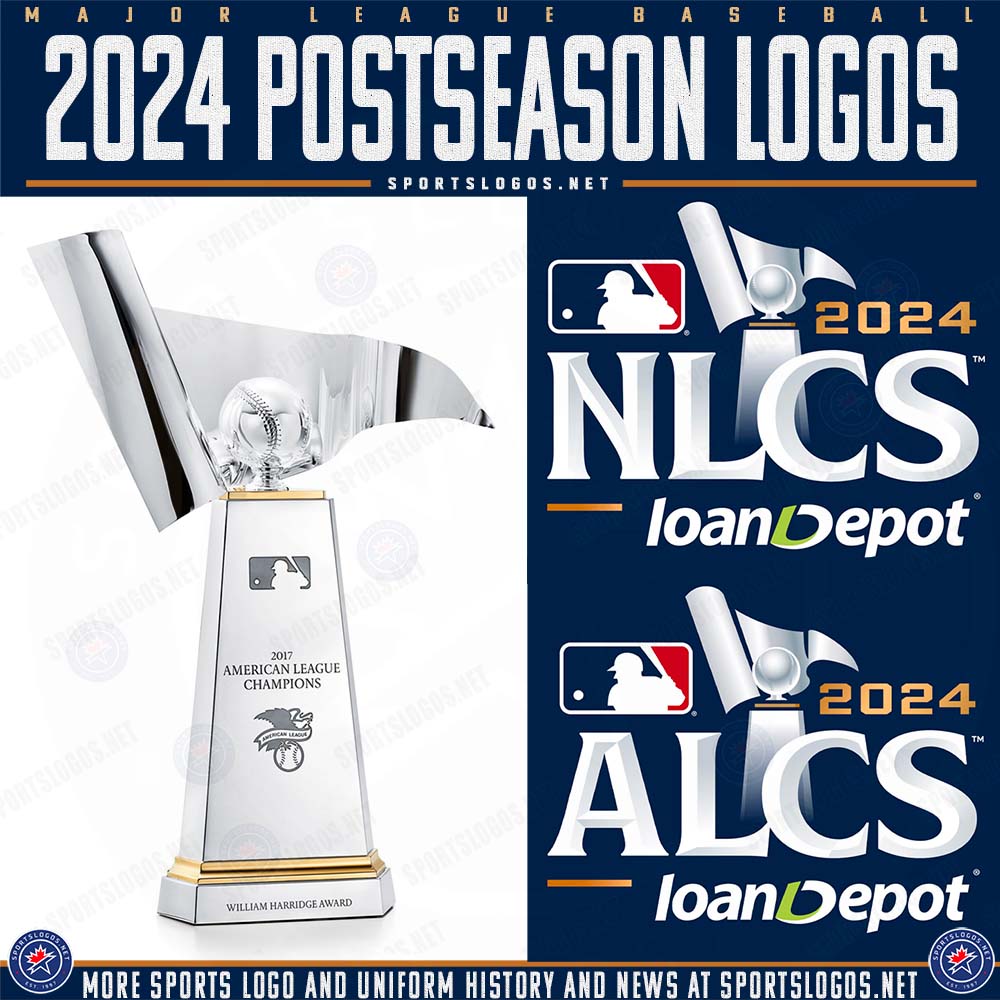 The 2024 LCS logos have incorporated the AL and NL championship trophies