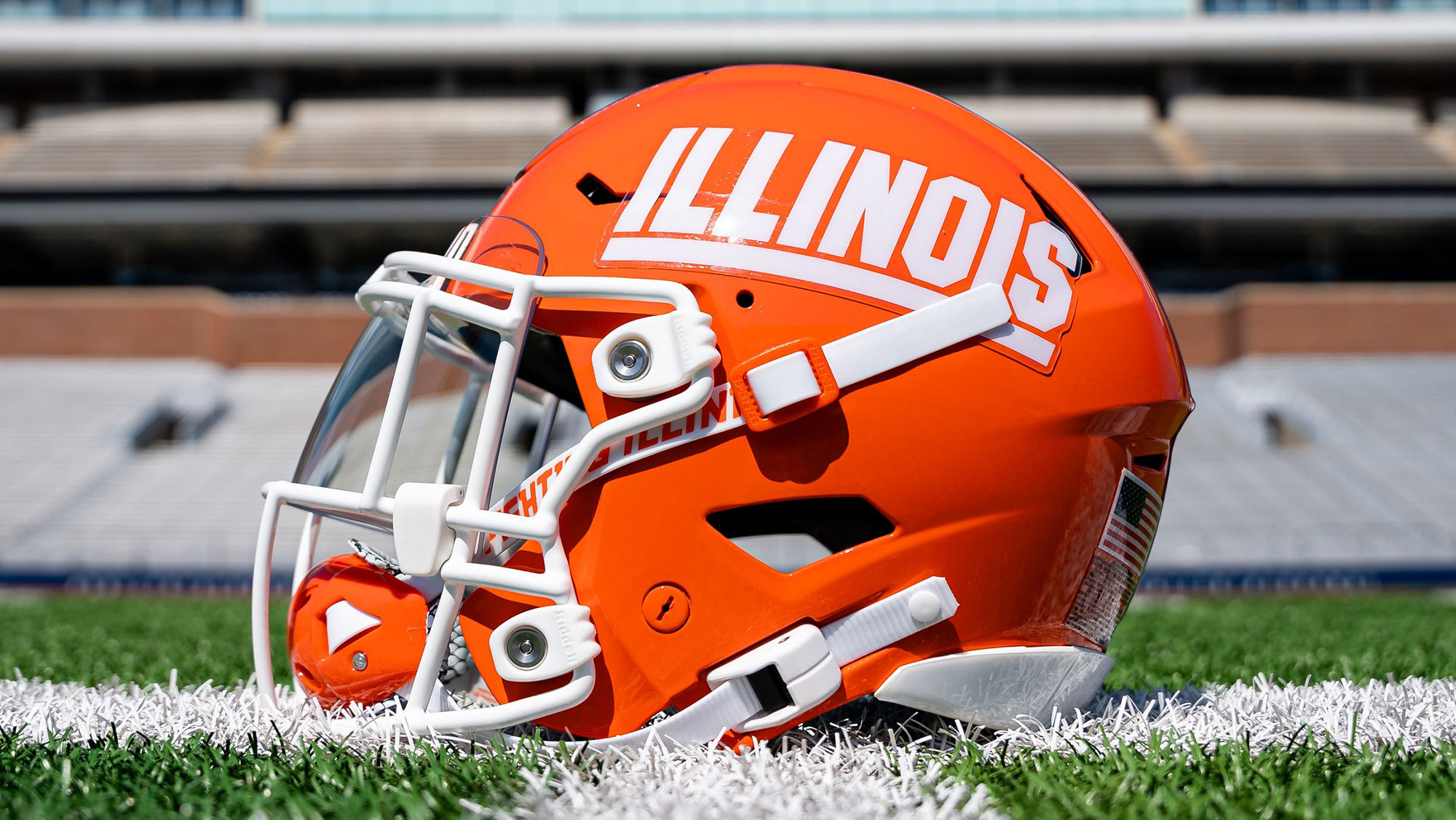 Lastly, the Fighting Illini wore an underlined “Illinois” on the sides of their helmets from ...