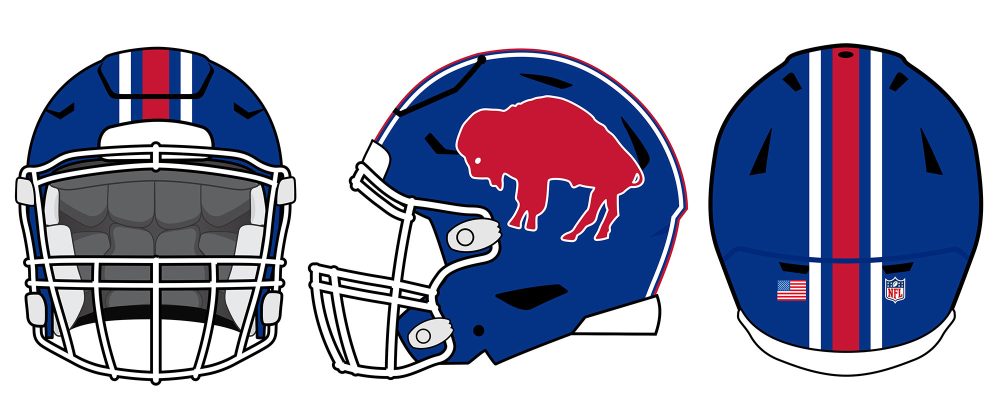 Given the response to quarterback Josh Allen wearing a red helmet to a ...