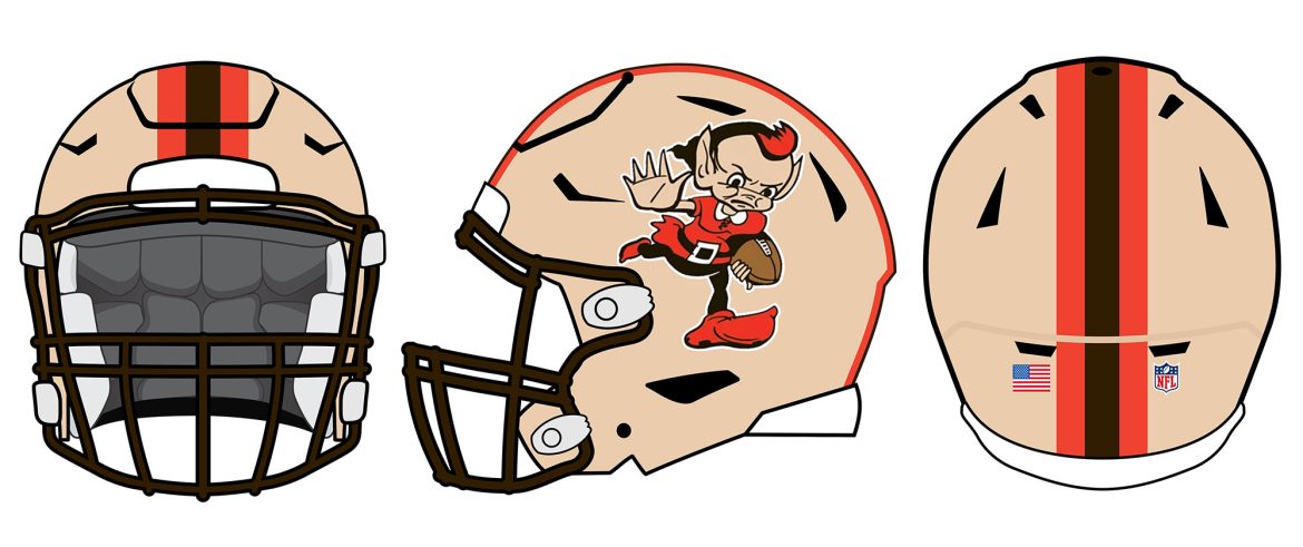 The Browns introduced a white alternate helmet last season, pairing it ...