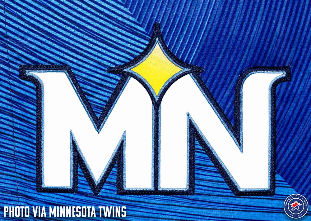 Minnesota Twins City Connect jersey “MN” wordmark logo