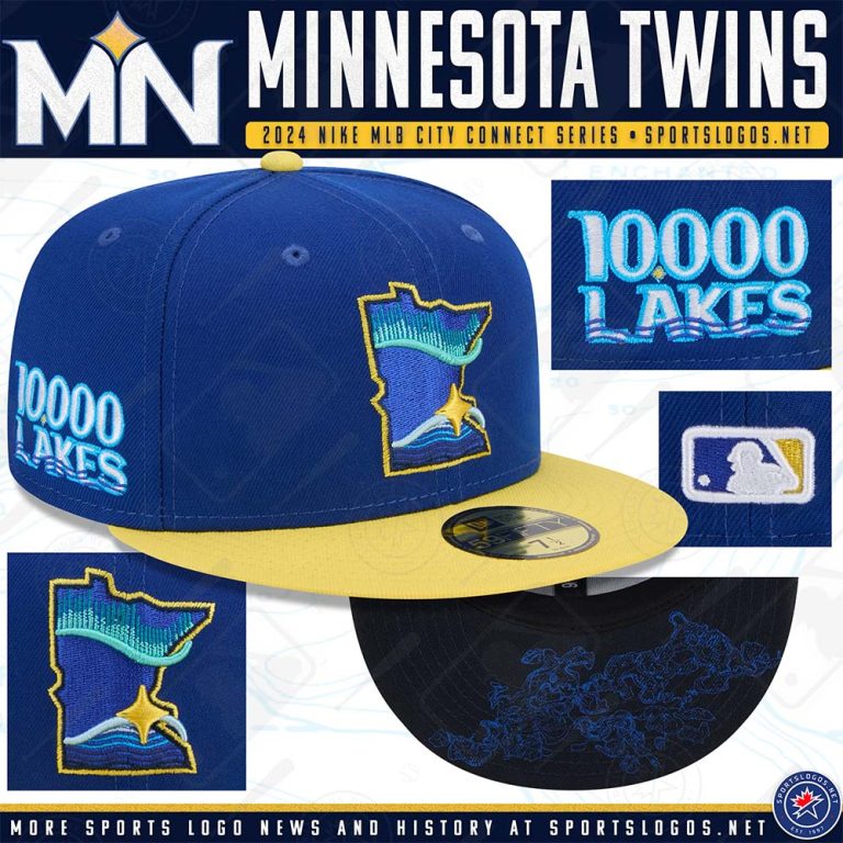 The Minnesota Twins City Connect cap features a state map of Minnesota