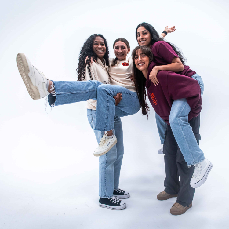 AFC Toronto players (L-R) Croix Soto, Cloey Uddenberg, Jade Kovacevic ...