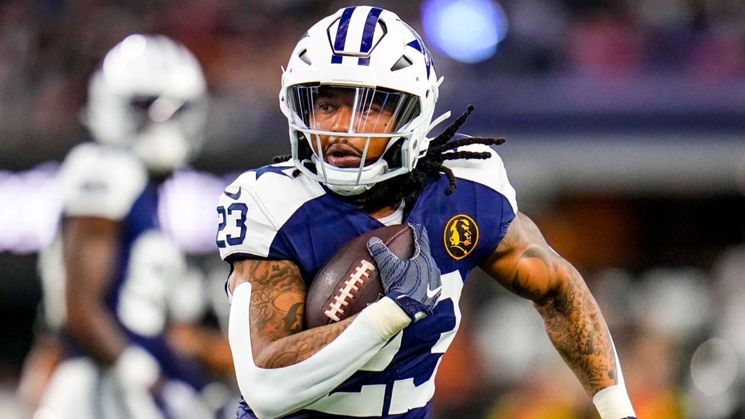 The Cowboys will then wear white helmets and pants with their navy blue ...