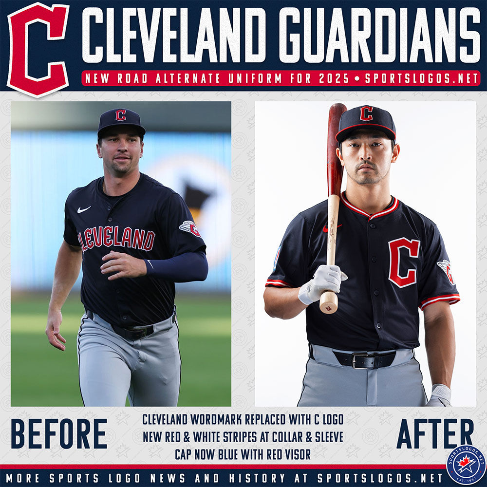 2025 CLEVELAND GUARDIANS ROAD ALTERNATE UNIFORM