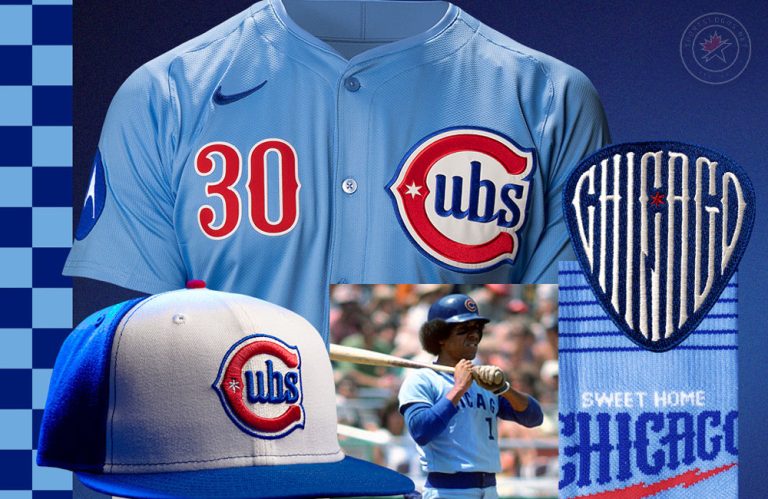 SHOP: Brand Chicago Cubs Powder “Blues” alternate jersey and caps ...