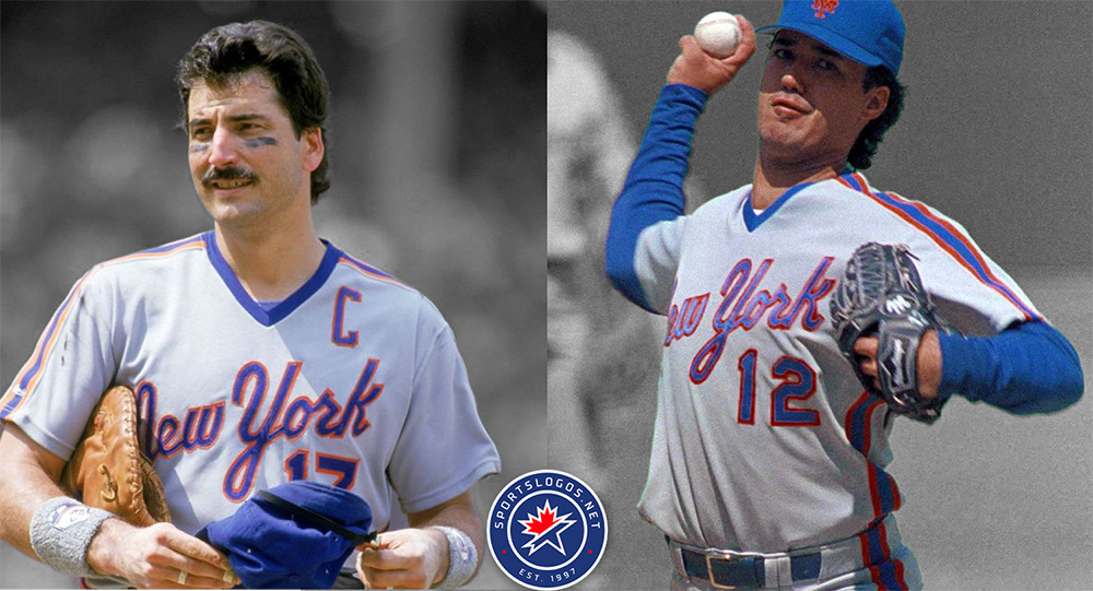 The New York Mets wore a grey version of this uniform during the 1987 ...