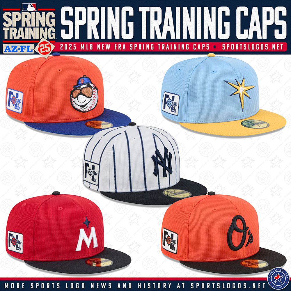 The five clubs with new caps for Spring Training in 2025 are: