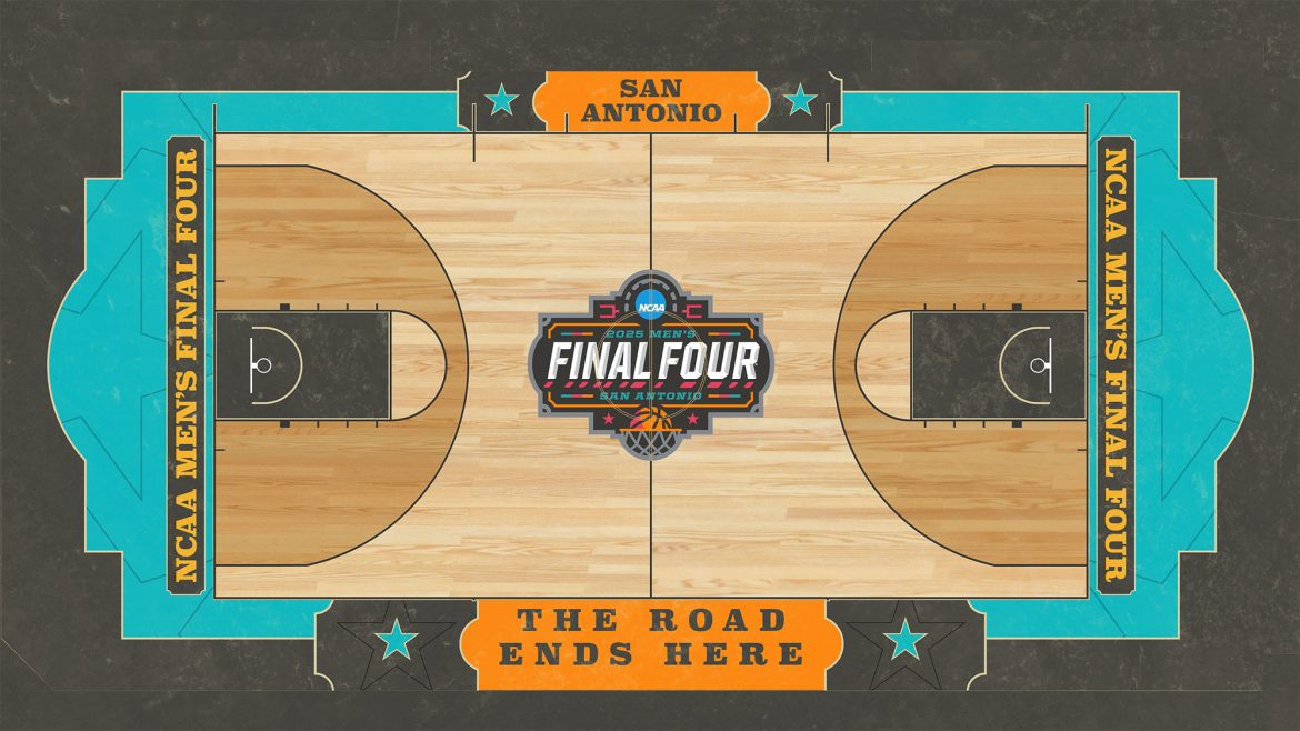 With March Madness officially tipping off on Tuesday, the NCAA has unveiled the court design for ...
