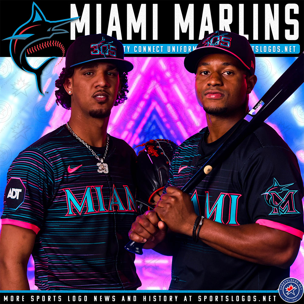 Miami Marlins Pay Tribute to the 305 with new “Retrowave” City Connect Uniforms