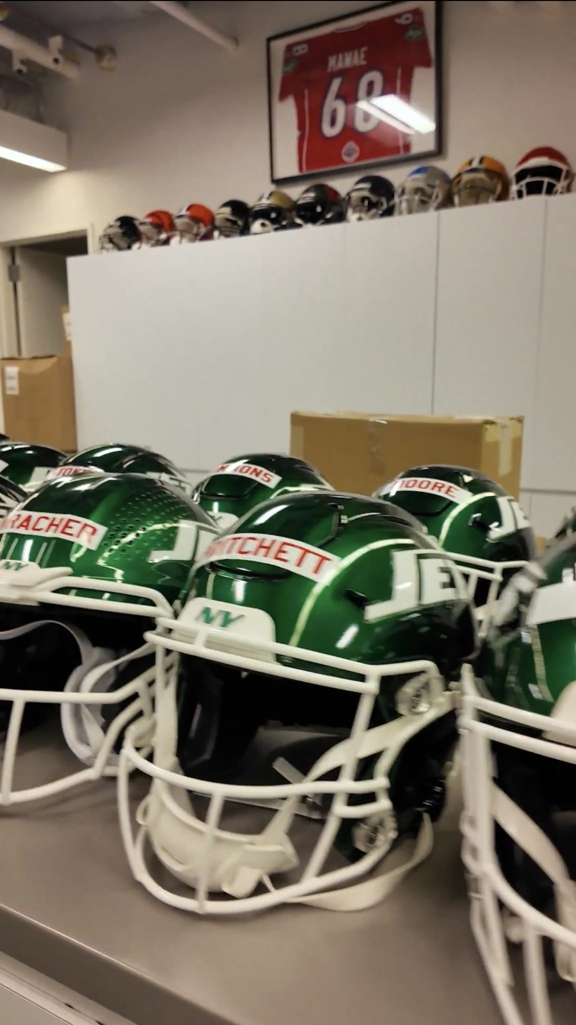 There was also a display that featured the evolution of the Jets ...