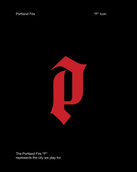 A secondary “P Icon” is a blackletter P that includes a silhouette of ...