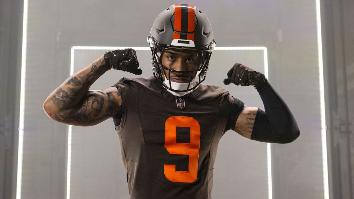 The Cleveland Browns will debut their new brown “Alpha Dawg” alternate ...